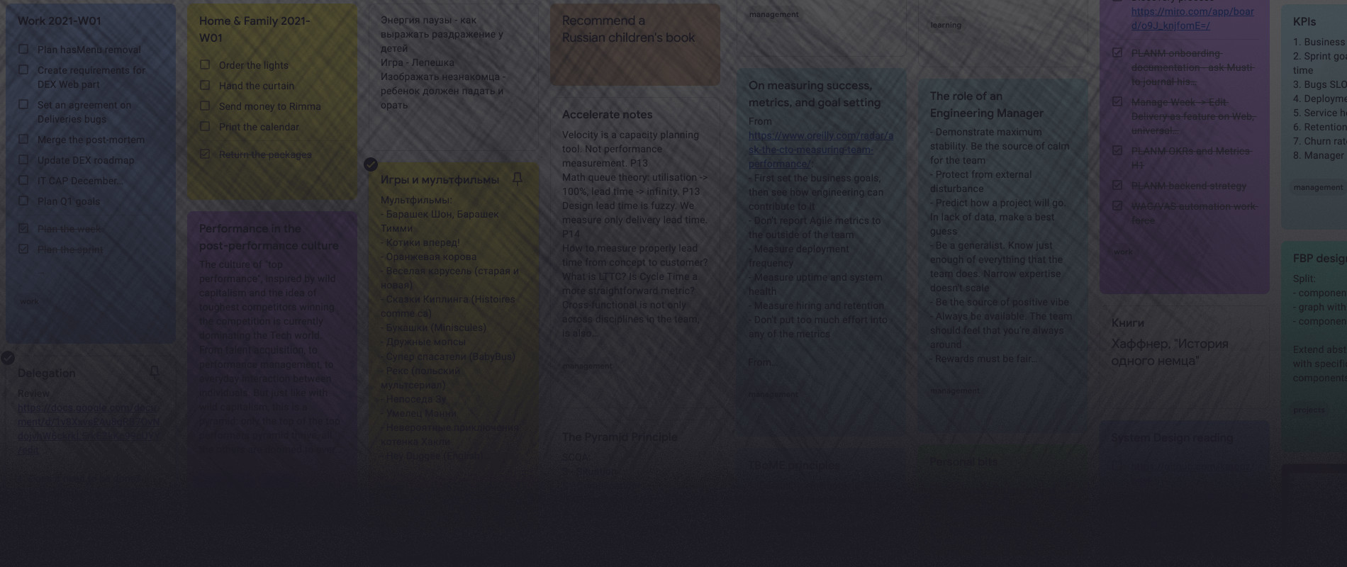 Google Keep framework for TODO and Goal tracking- Google Keep framework for TODO and Goal tracking-